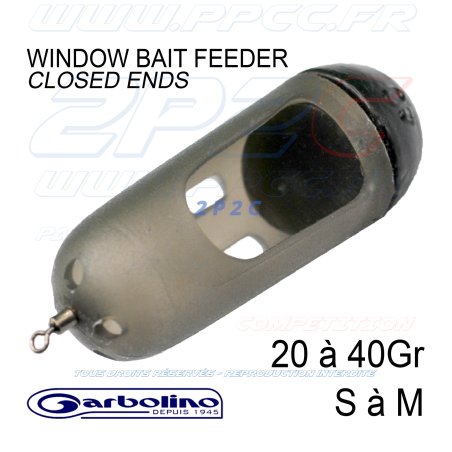 GARBOLINO - WINDOW BAIT FEEDER - PLASTIC - CLOSED ENDS
